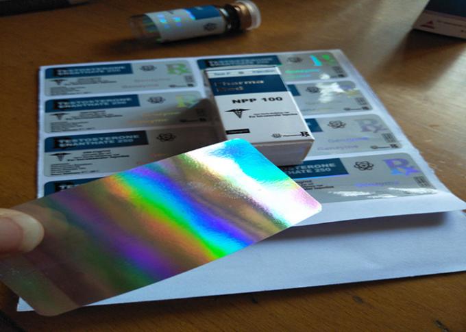 Hologram Printing 10ml Custom Vial Labels Removable Pharmaceutical Stickers