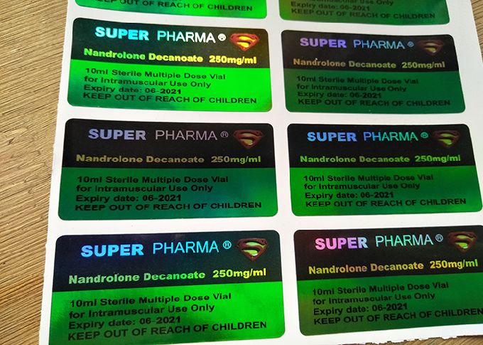 Hologram Laser Label Stickers With Printing For Super Pharma Glass ...