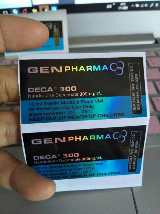 Deca Name Hologram Glass Vial Labels And Boxes For Gen Pharm Popula Design