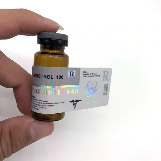 Silver Foil Metallic Printing Glass Vial Labels For Laboratory ...