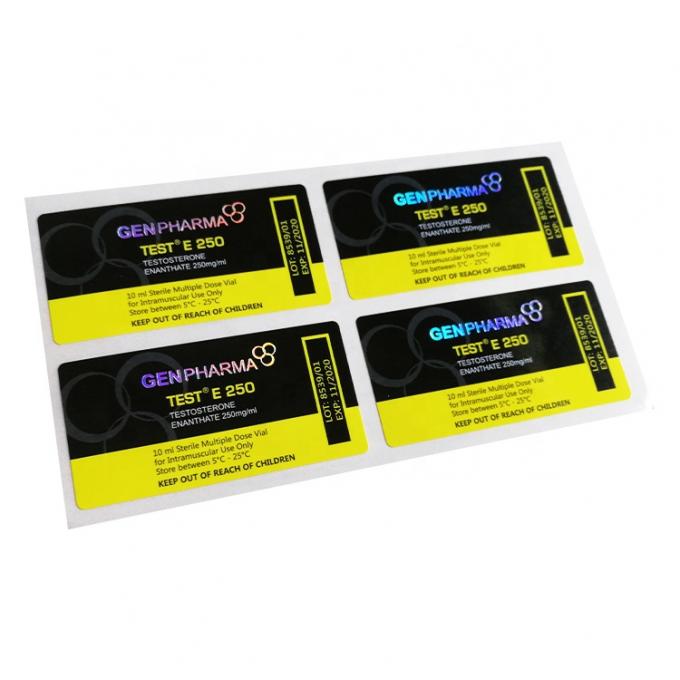 Laser PET Hologram 10ml vial Injection Vial Label