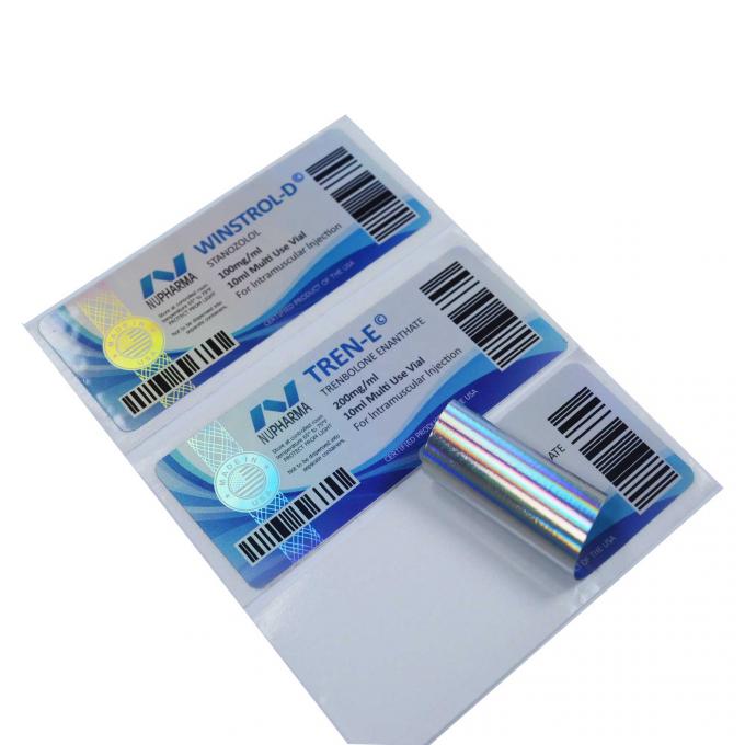 CMYK 10ml Glass Vial Labels For Test Cypionate