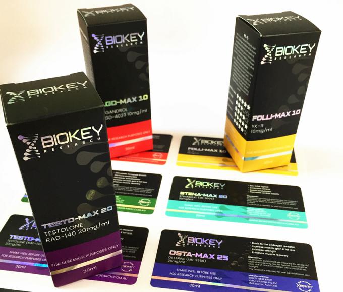 CMYK Holographic Laser PET vial Vial Labels