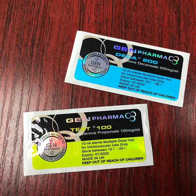 10ml Hologram PET Pharmaceutical Glass Vial Labels