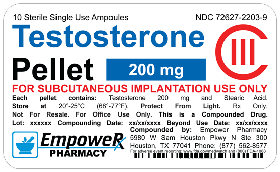 PVC Empower Pharmacy test Enanthate Injection Glass Vial Labels