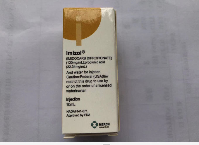 Imizol Imidocarb Dipropionate 12 Mg/Ml Propionic Acid Labels And Boxes