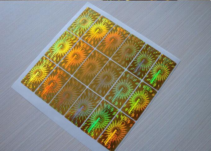 Gold And Silver Hologram Seal Sticker For Product Authentication