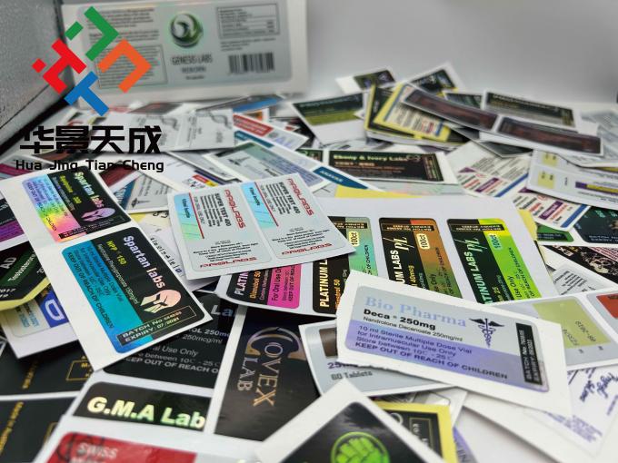 Flexo Printing Technology For Custom Rectangle Frosted Vial Vial Labels