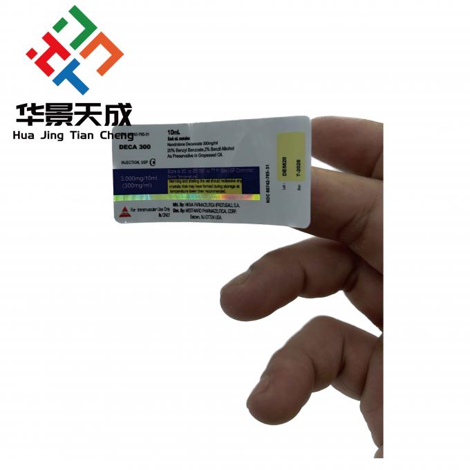 High Performance Glass Vial Labels With Glossy Surface Finish 2.5 Mil ...