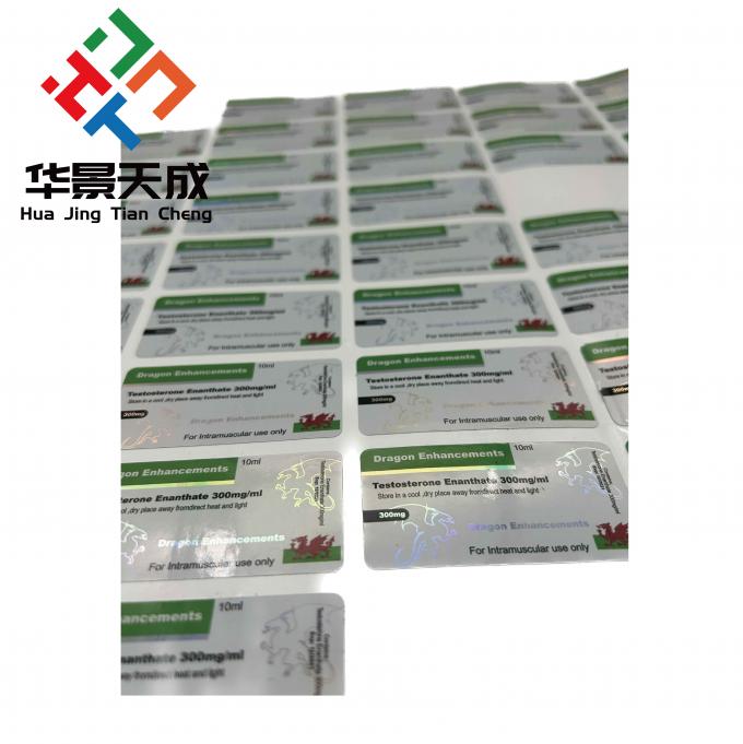 High Performance Glass Vial Labels With Glossy Surface Finish 2.5 Mil ...
