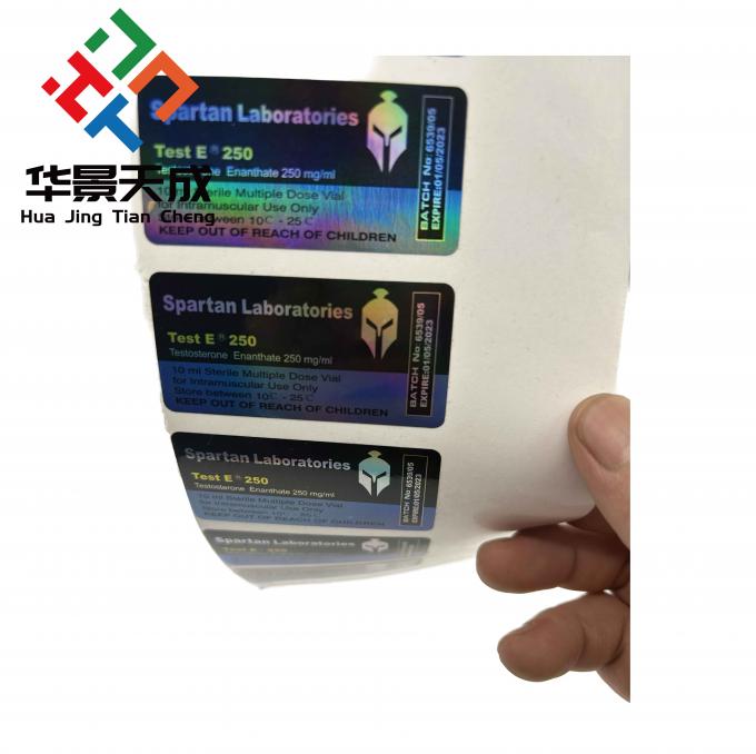 High Performance Glass Vial Labels With Glossy Surface Finish 2.5 Mil ...