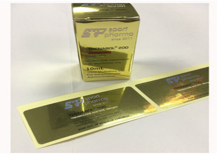 Gold Color Paper Self Adhesive Labels Beautiful Design With CMYK Printing