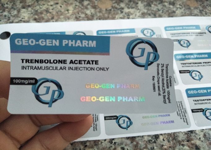 Hologram Glass Vial Labels Geo Gen Pharma Design For 10ml Injection ...