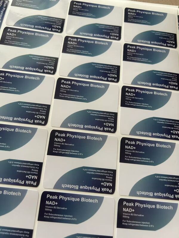 Full Color Glass Vial Labels with Permanent Adhesive