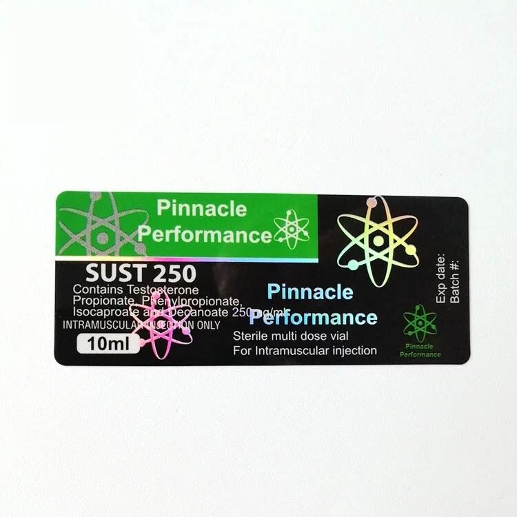 Laboratory Glass Vial Labels Custom Size Waterproof For sust 250MG