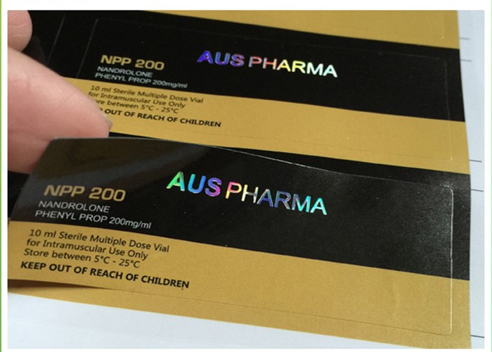 Laser Foil Logo Custom Adhesive Labels / vial Bottle Labels Tradition Color