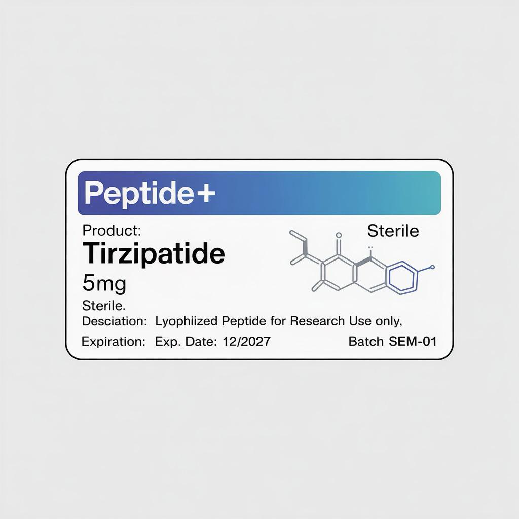 GHRP6 5MG 2 MLBottle Label Sticker Printing For Peptide powder labels