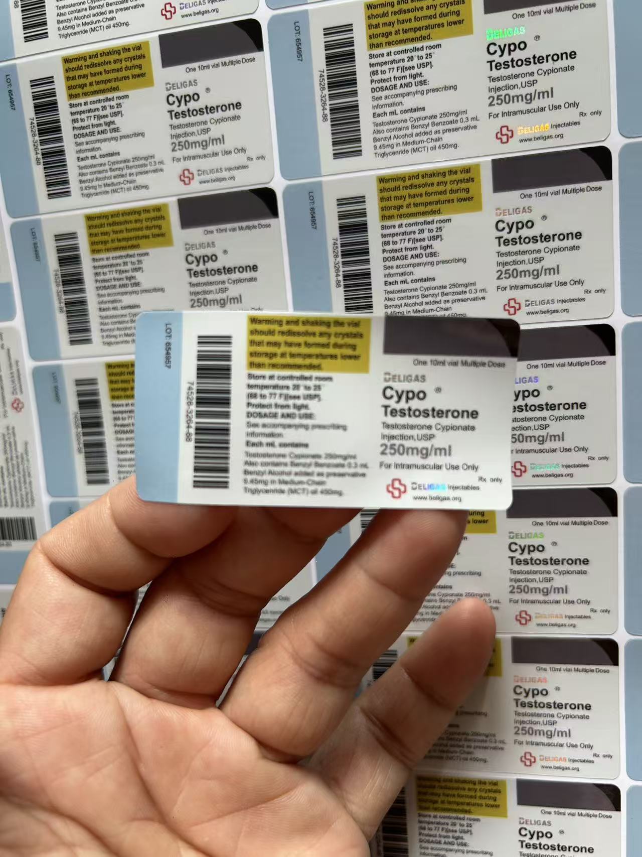 Permanent Adhesive Glass Vial Labels for Digital Printing